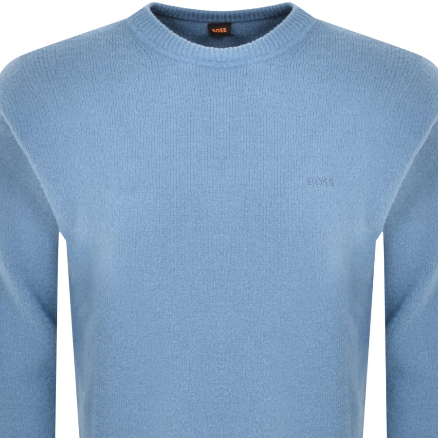 BOSS Kluna Knit Jumper Blue Mainline Menswear